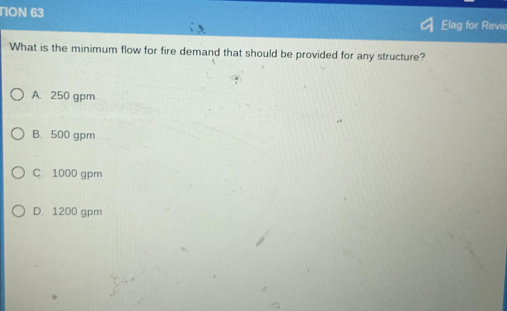 Solved What is the minimum flow for fire demand that should | Chegg.com