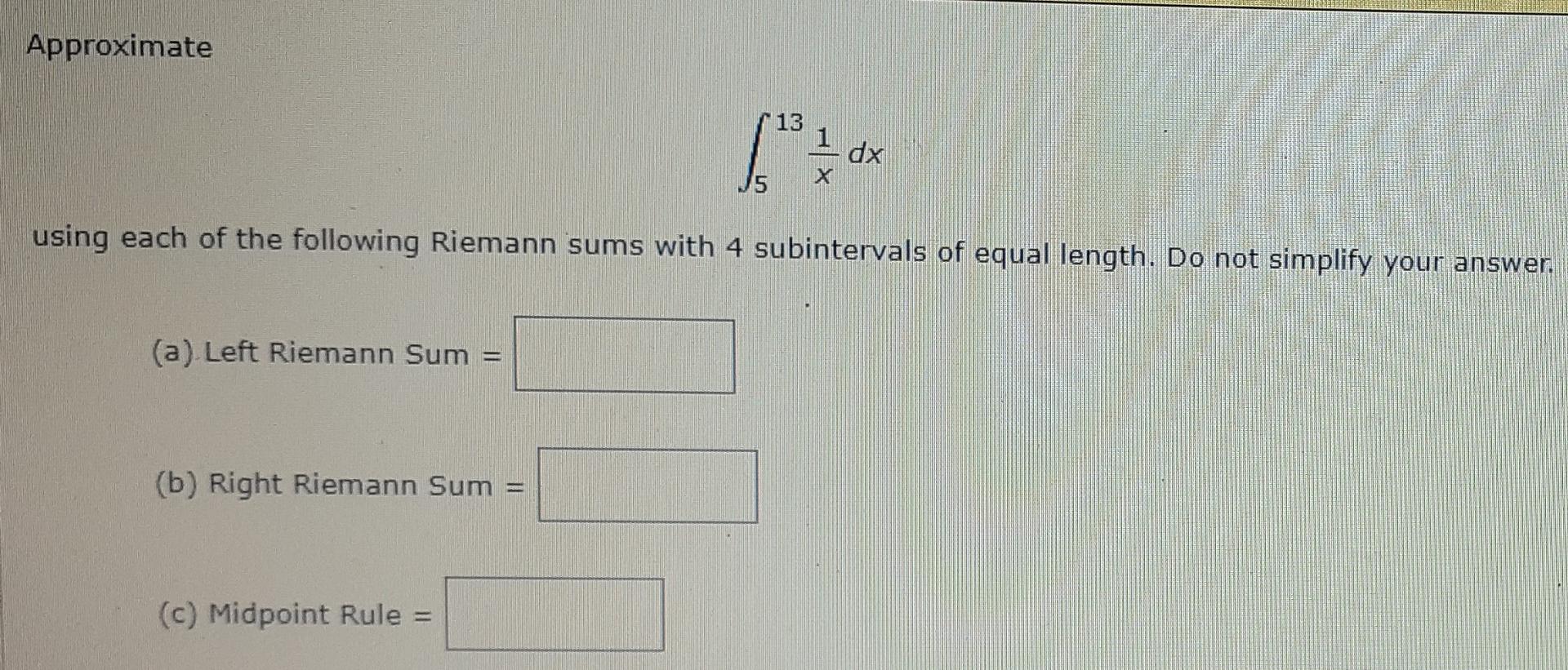 Solved Definite Integrals Course Packet on Riemann sums | Chegg.com