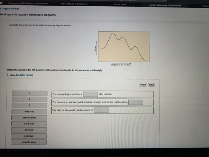 Solved Homepage - CHEM-3511-001- Foundation Pearson Mylab | Chegg.com