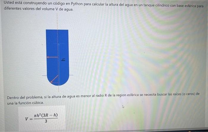 Solved Usted está construyendo un código en Python para | Chegg.com