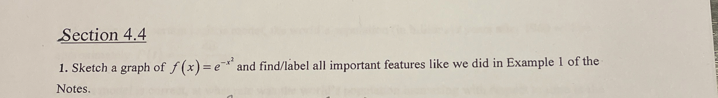 Section 4.4Sketch a graph of f(x)=e-x2 ﻿and | Chegg.com