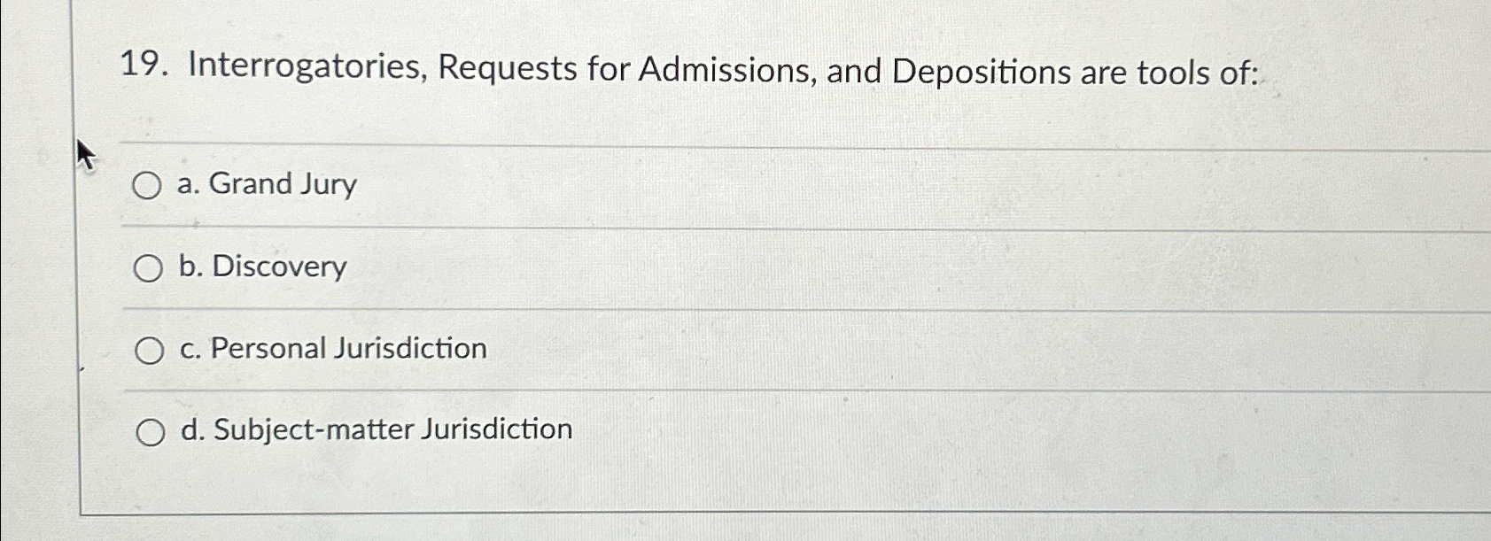 Solved Interrogatories, Requests for Admissions, and | Chegg.com
