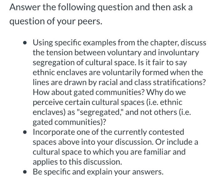 Answer the following question and then ask a question | Chegg.com