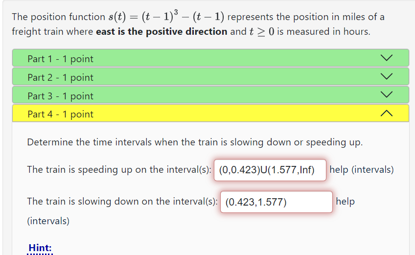 Solved The Position Function Stt 13 T 1 ﻿represents 