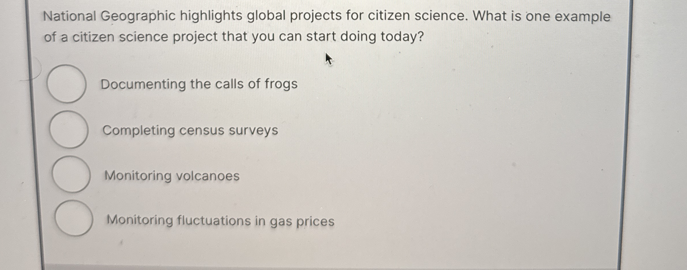 Solved National Geographic highlights global projects for | Chegg.com