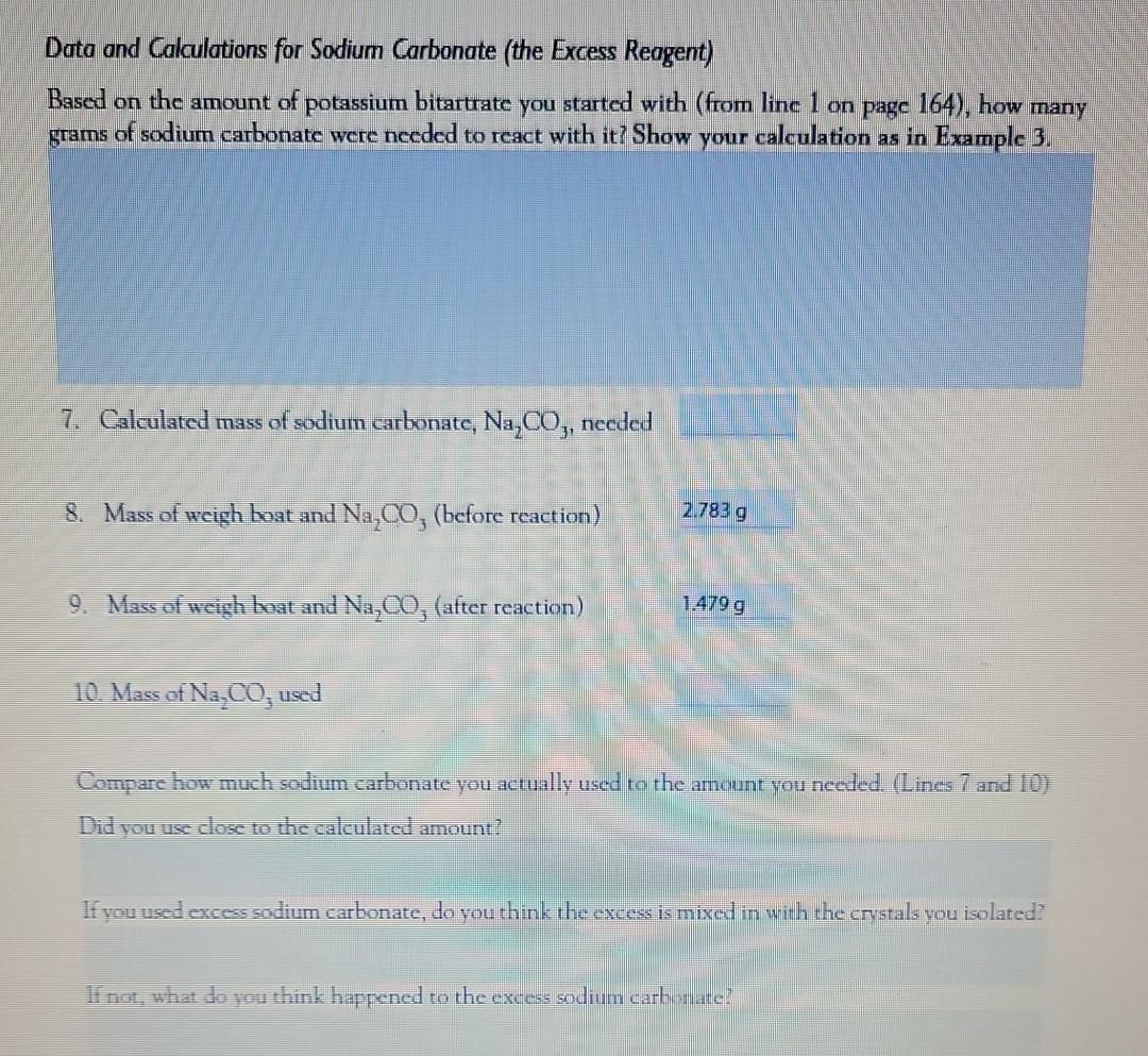 Solved Part B. Preparation of Rochelle Salt 1. Mass of | Chegg.com