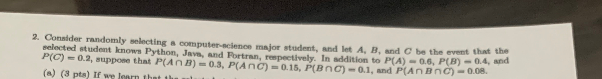 Solved Consider randomly selecting a computer-science major | Chegg.com