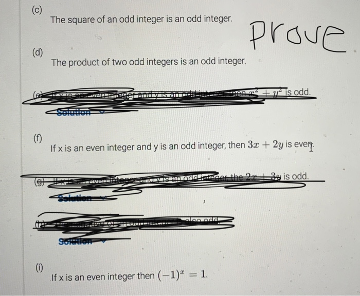 Solved The square of an odd integer is an odd integer. prove | Chegg.com