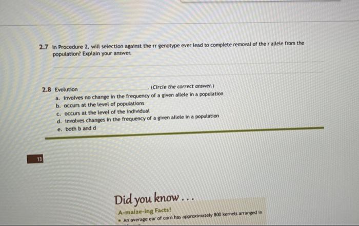 Solved 2.3 What is the impact of small population size upon | Chegg.com