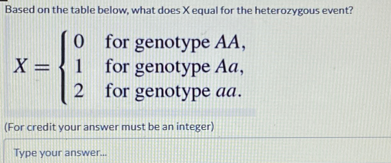 Solved Based on the table below, what does x ﻿equal for the | Chegg.com