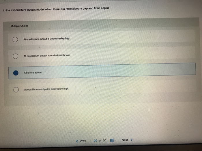 Solved In the expenditure-output model when there is a | Chegg.com