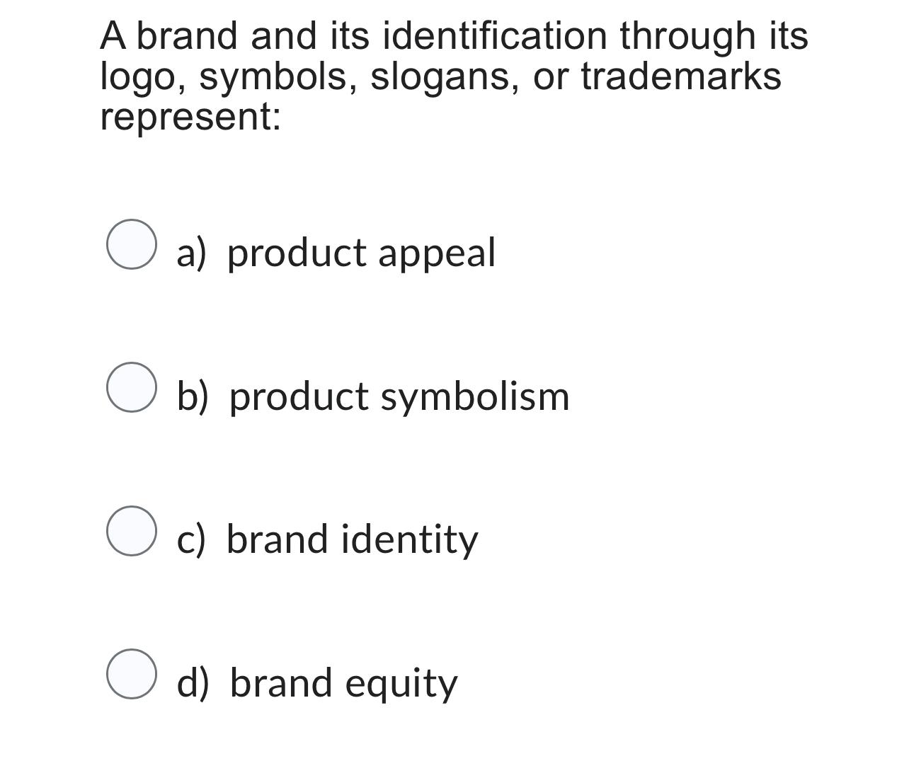Solved A brand and its identification through its logo, | Chegg.com