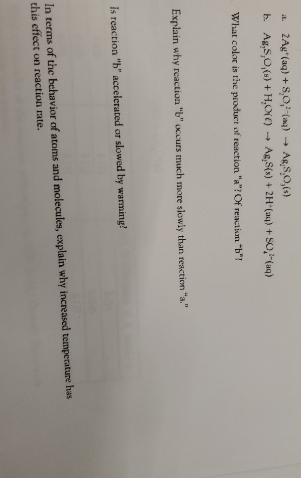 Solved 2. 2Ag (aq) +8,0,- (aq) → Ag,S,O,(s) b. Ag,$,0, (s) + | Chegg.com