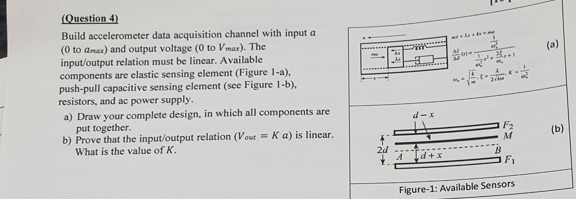 Solved (Question 4) Build accelerometer data acquisition | Chegg.com