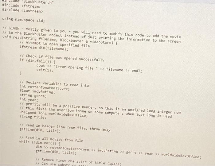 Solved can you please complete and implement the functions | Chegg.com