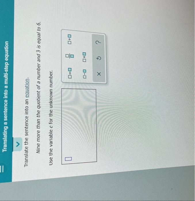 Solved 11 Translating a sentence into a multi-step equation | Chegg.com