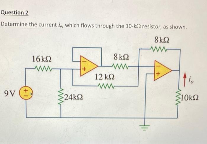 Solved Determine the current io, which flows through the | Chegg.com