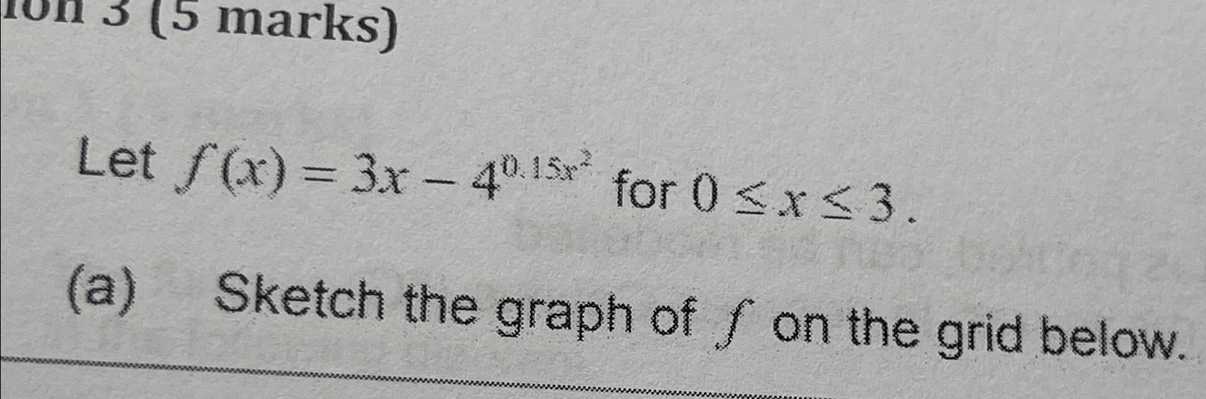 Solved Let f(x)=3x-40.15x2 ﻿for 0≤x≤3.(a) ﻿Value x | Chegg.com