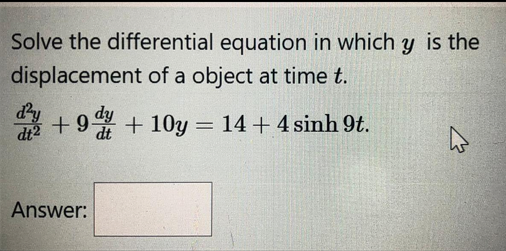 Solved The second order differential equation for the | Chegg.com