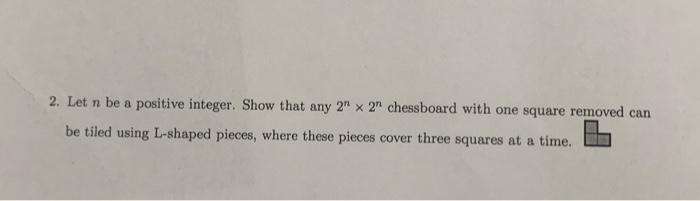 2. Let n be a positive integer. Show that any 2n×2n | Chegg.com