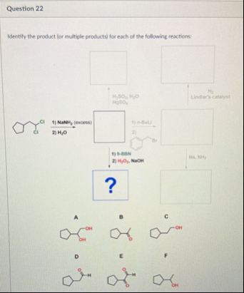 Question 22Identify the product (or multiple | Chegg.com