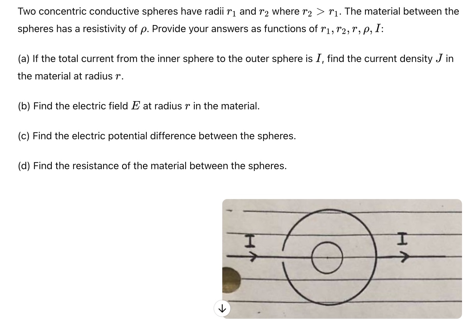 Solved Two concentric conductive spheres have radii r1 ﻿and | Chegg.com