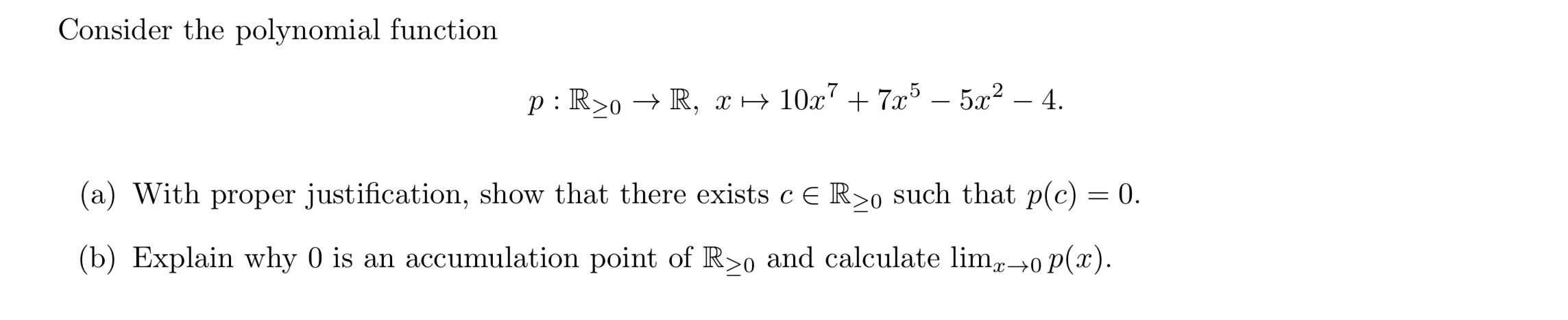 Solved Consider the polynomial | Chegg.com