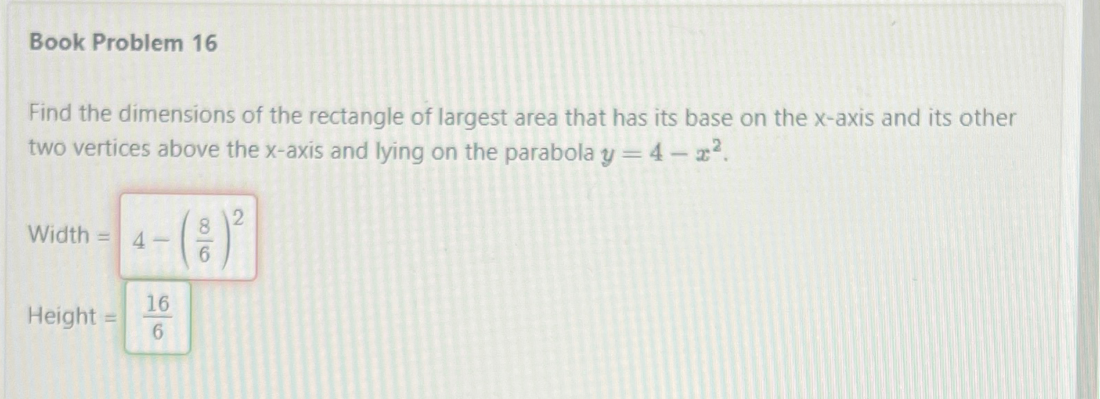 Solved Book Problem 16Find the dimensions of the rectangle | Chegg.com