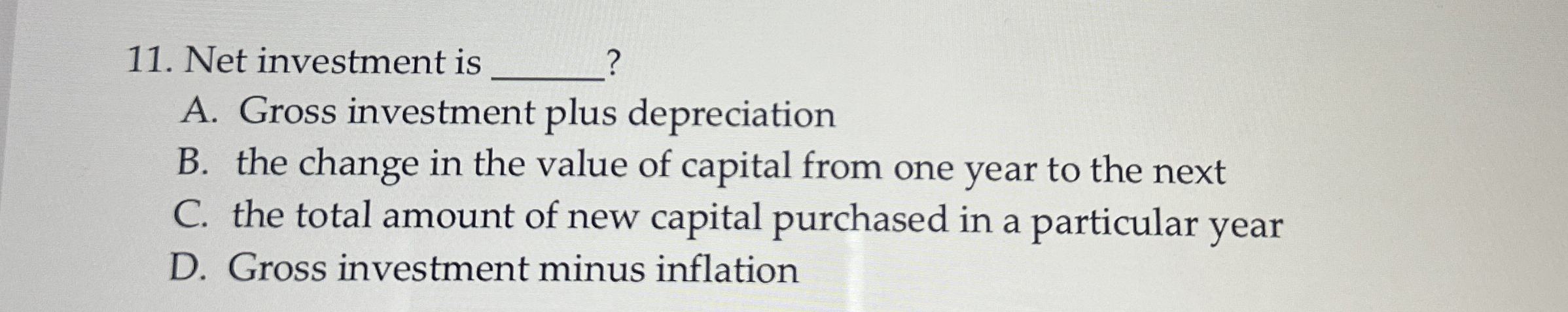 Solved Net investment is q,A. ﻿Gross investment plus | Chegg.com