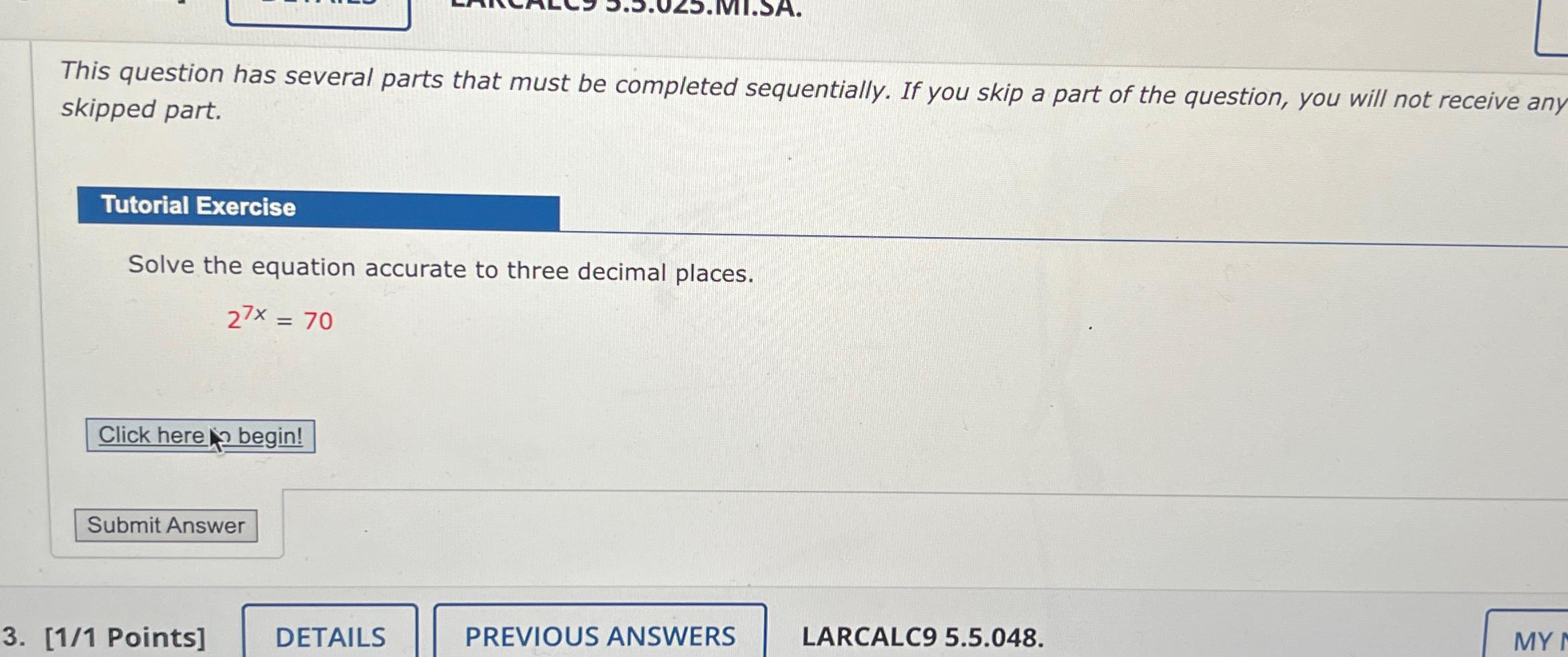 Solved This question has several parts that must be | Chegg.com