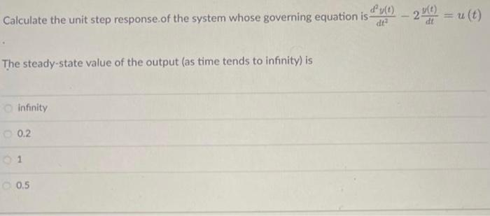 Solved Calculate the unit step response.of the system whose | Chegg.com