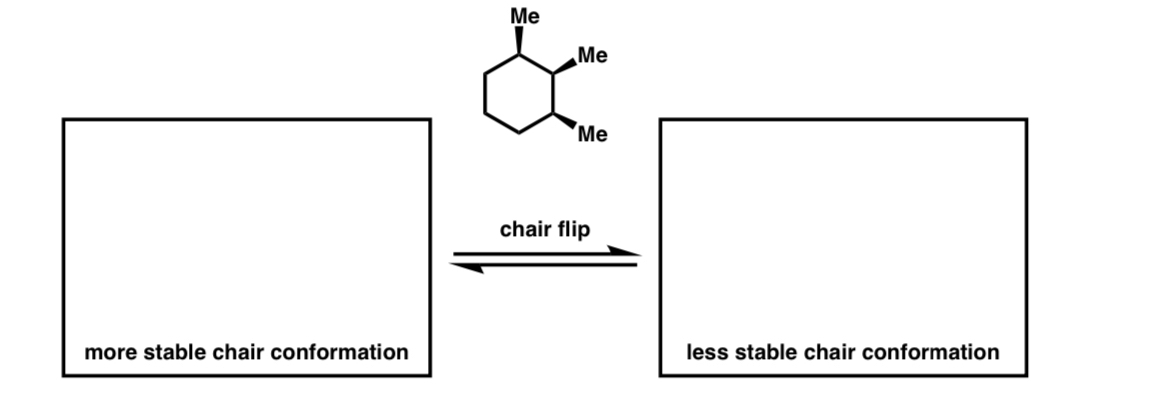 How do you draw the most and least stable chair | Chegg.com