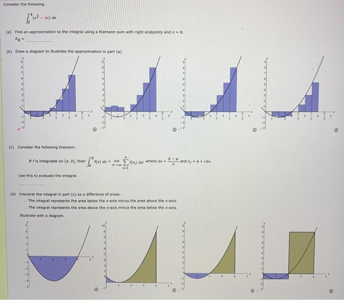 Solved Consider the following 2x) dx (a) Find an | Chegg.com