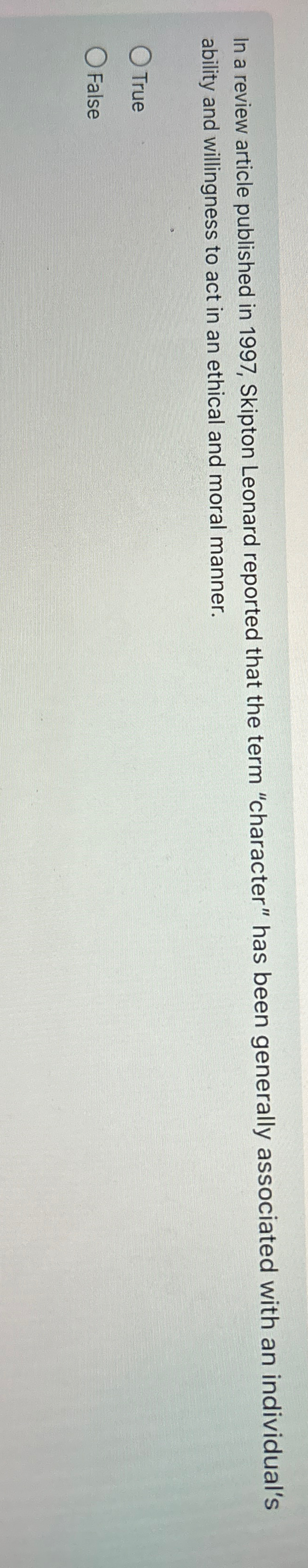 Solved In a review article published in 1997, ﻿Skipton | Chegg.com