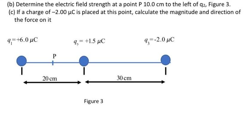 Solved (b) Three charged particles are arranged as shown in | Chegg.com
