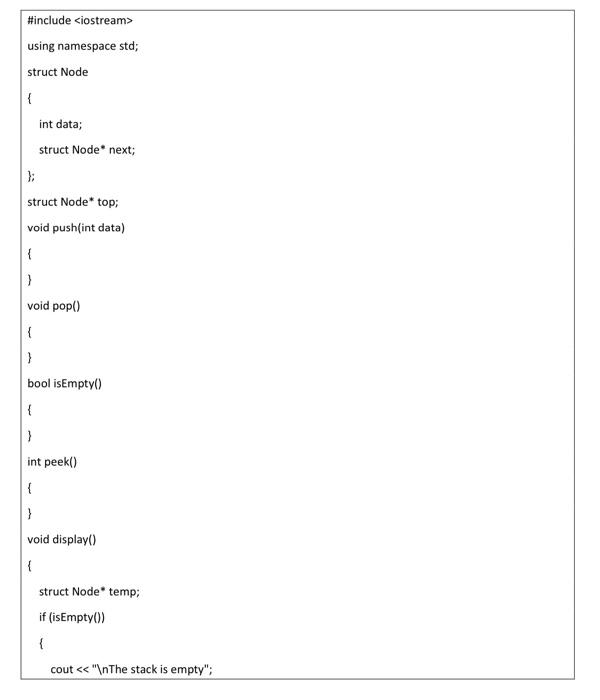 Solved Definition: - Stack: A data structure in which the | Chegg.com