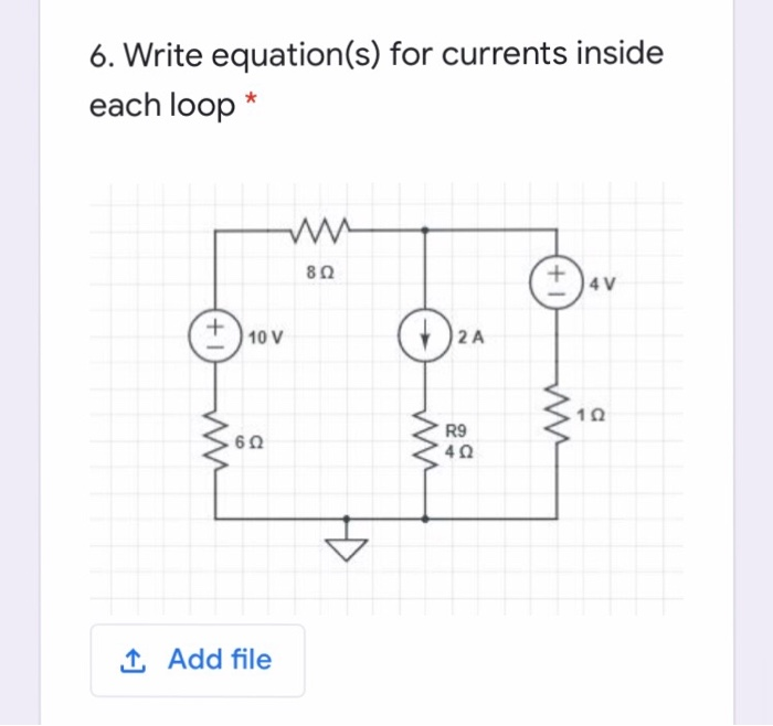 Solved 3. Write current equations in the loops. (Resistors | Chegg.com