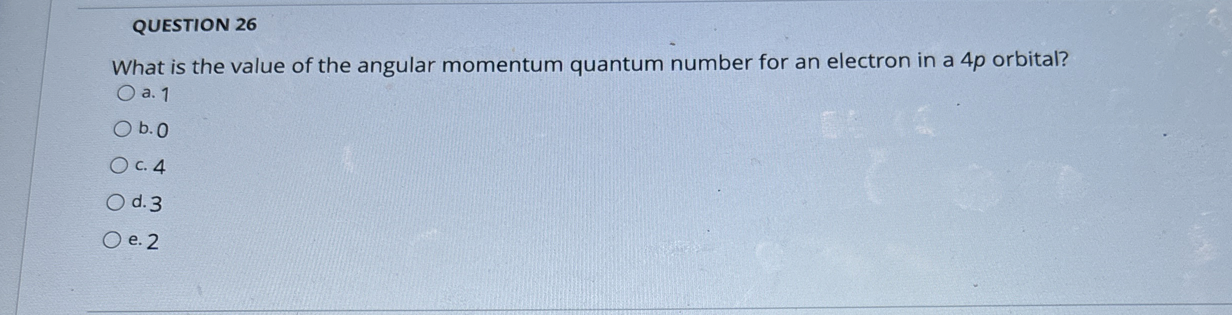 Solved QUESTION 26What is the value of the angular momentum | Chegg.com