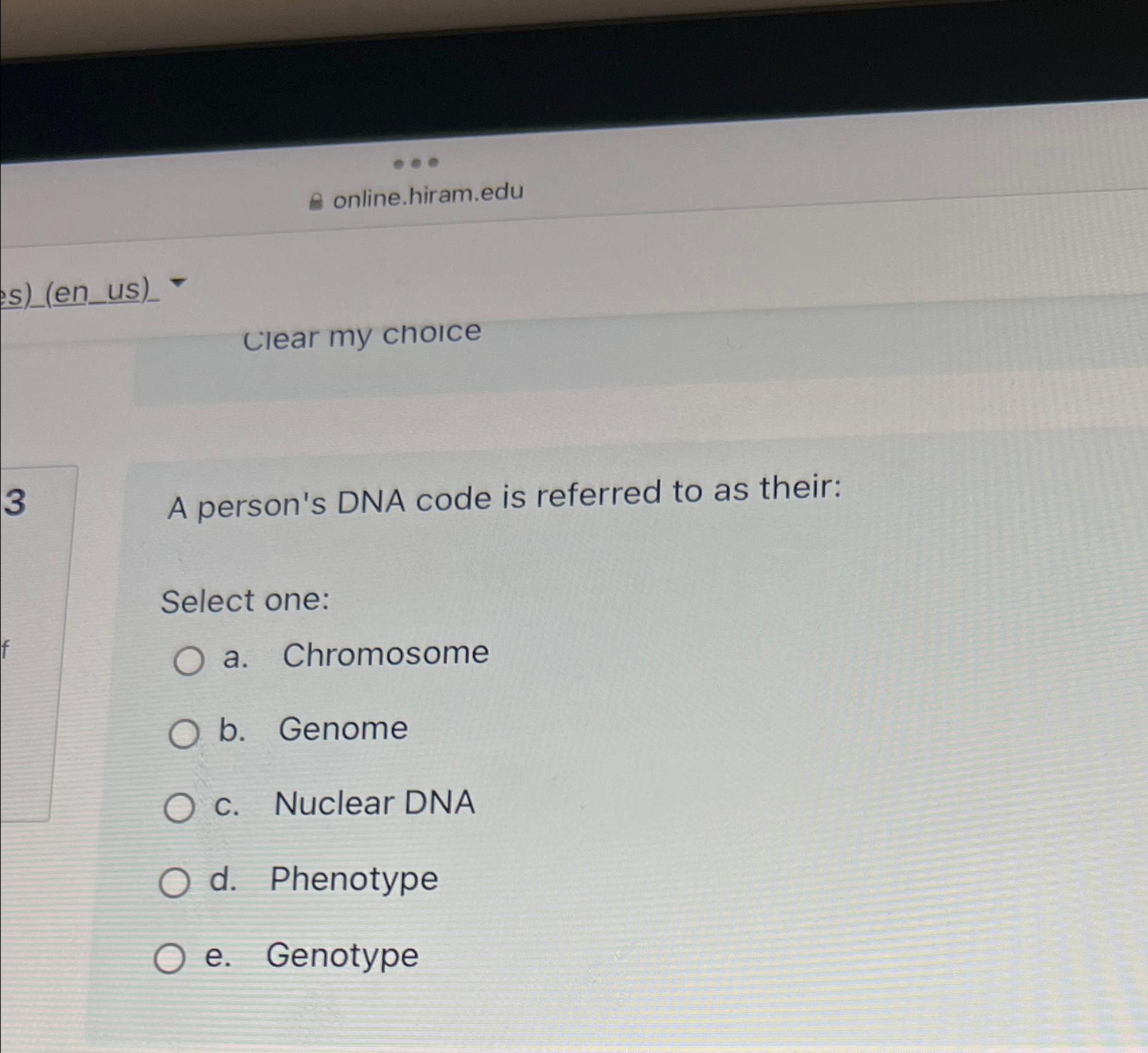 Solved online.hiram.edus) (en_us)_Clear my choice3A person's | Chegg.com