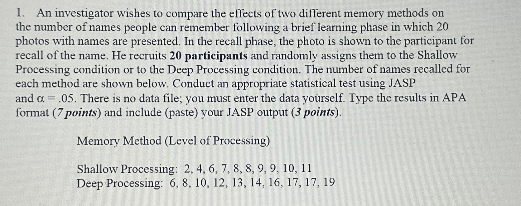 Solved An investigator wishes to compare the effects of two | Chegg.com
