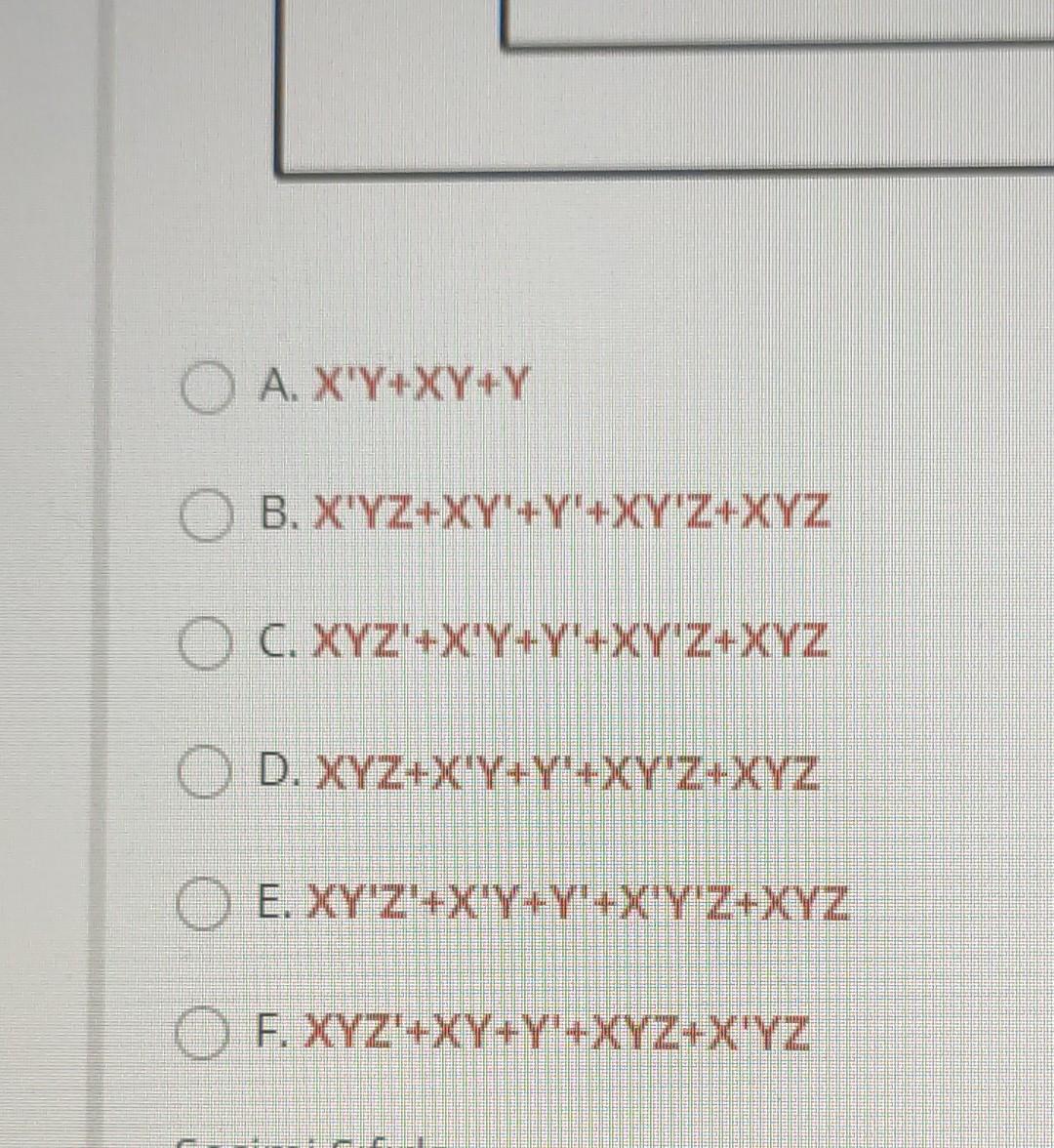 Solved Select the correct output (Q) of the digital circuit | Chegg.com