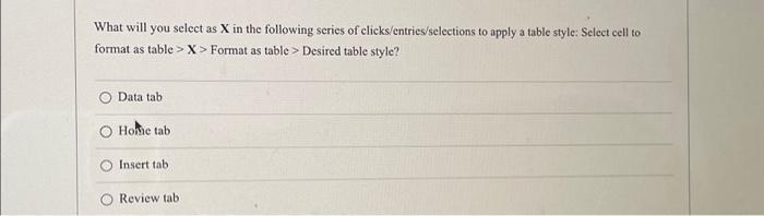 Solved What will you select as X in the following series of | Chegg.com