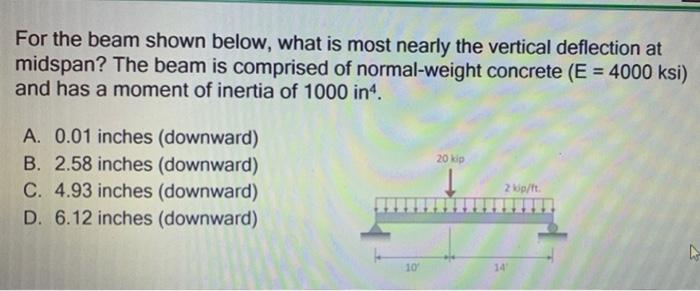 Solved how to fint a deflection of the beam at midpoint from | Chegg.com