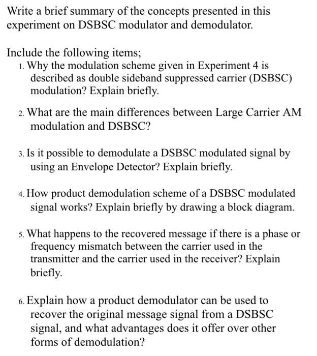 Solved Write A Brief Summary Of The Concepts Presented In