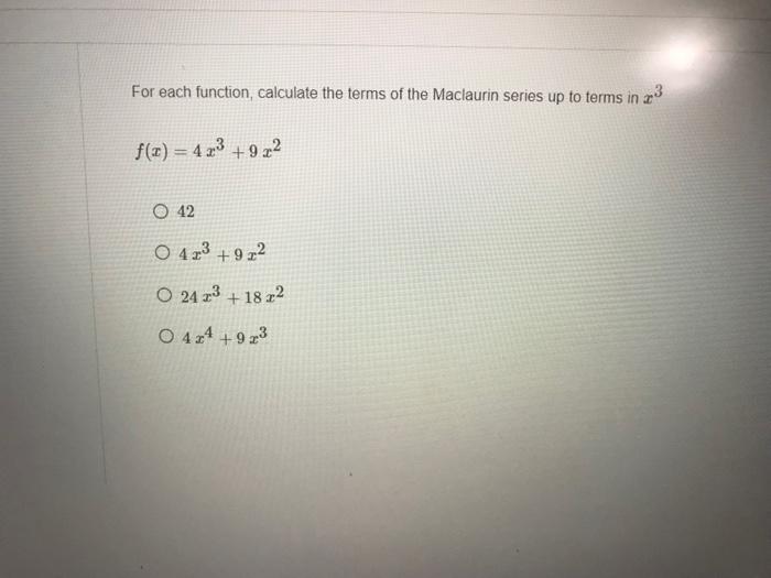 Solved For each function, calculate the terms of the | Chegg.com