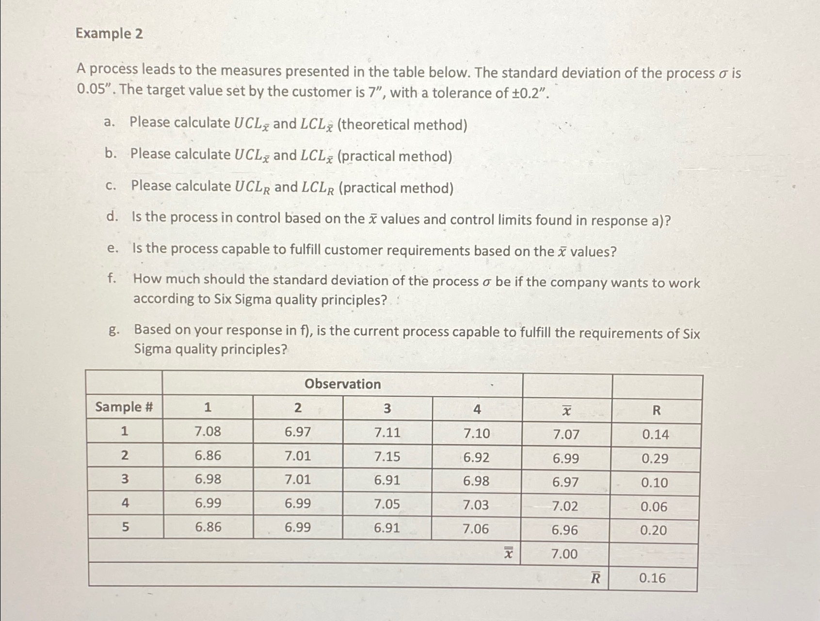 Example 2A process leads to the measures presented in | Chegg.com