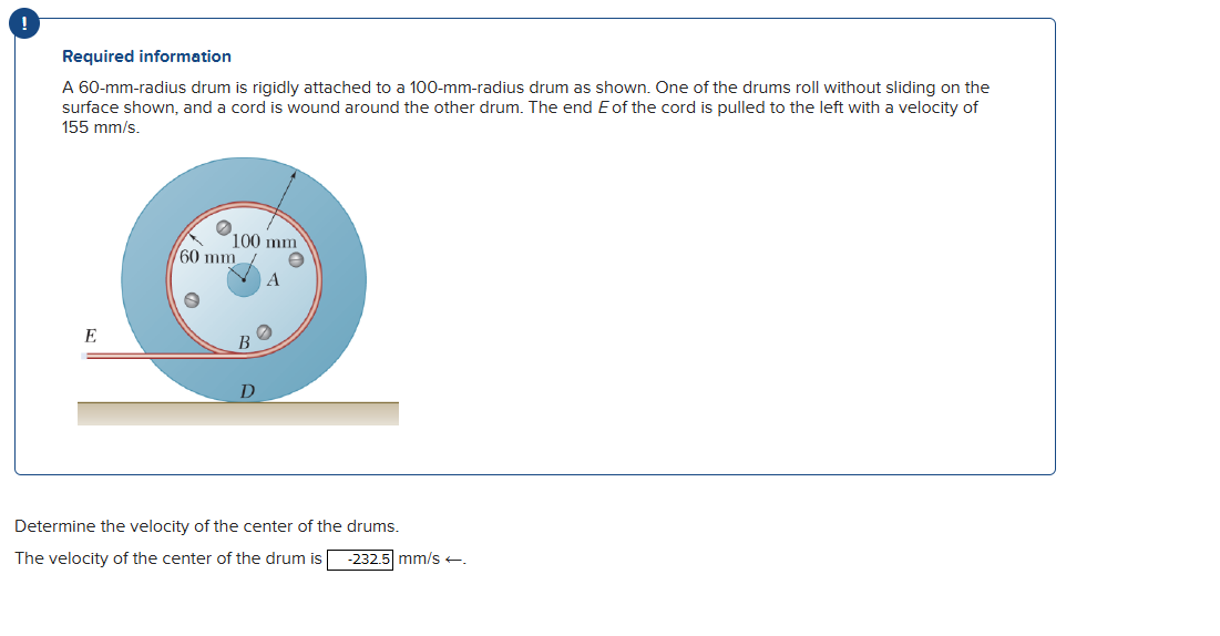 Solved Required information A 60-mm-radius drum is rigidly | Chegg.com