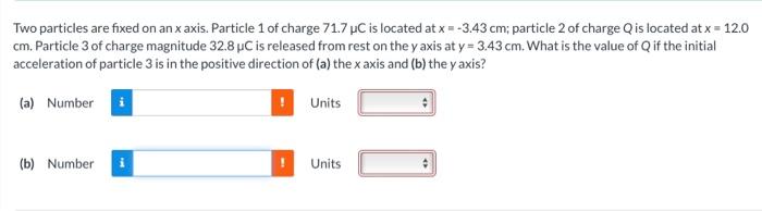 Solved Two particles are fixed on an \\( x \\) axis. | Chegg.com