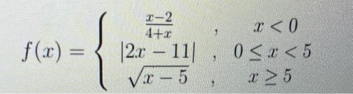 Solved evaluate given function at the given values of x and | Chegg.com