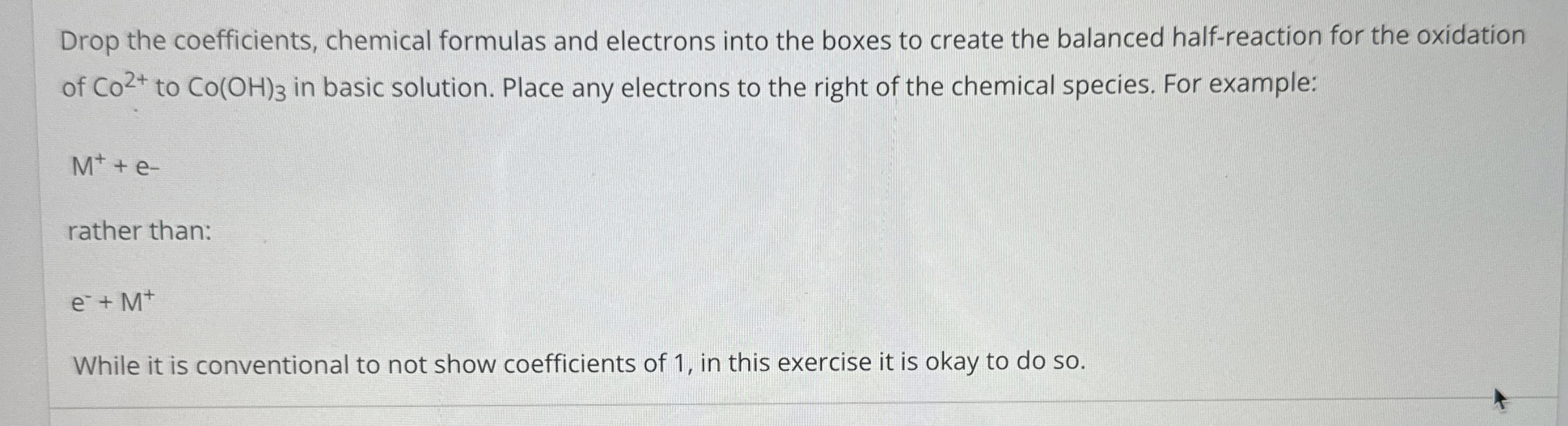 Solved Drop the coefficients, chemical formulas and | Chegg.com